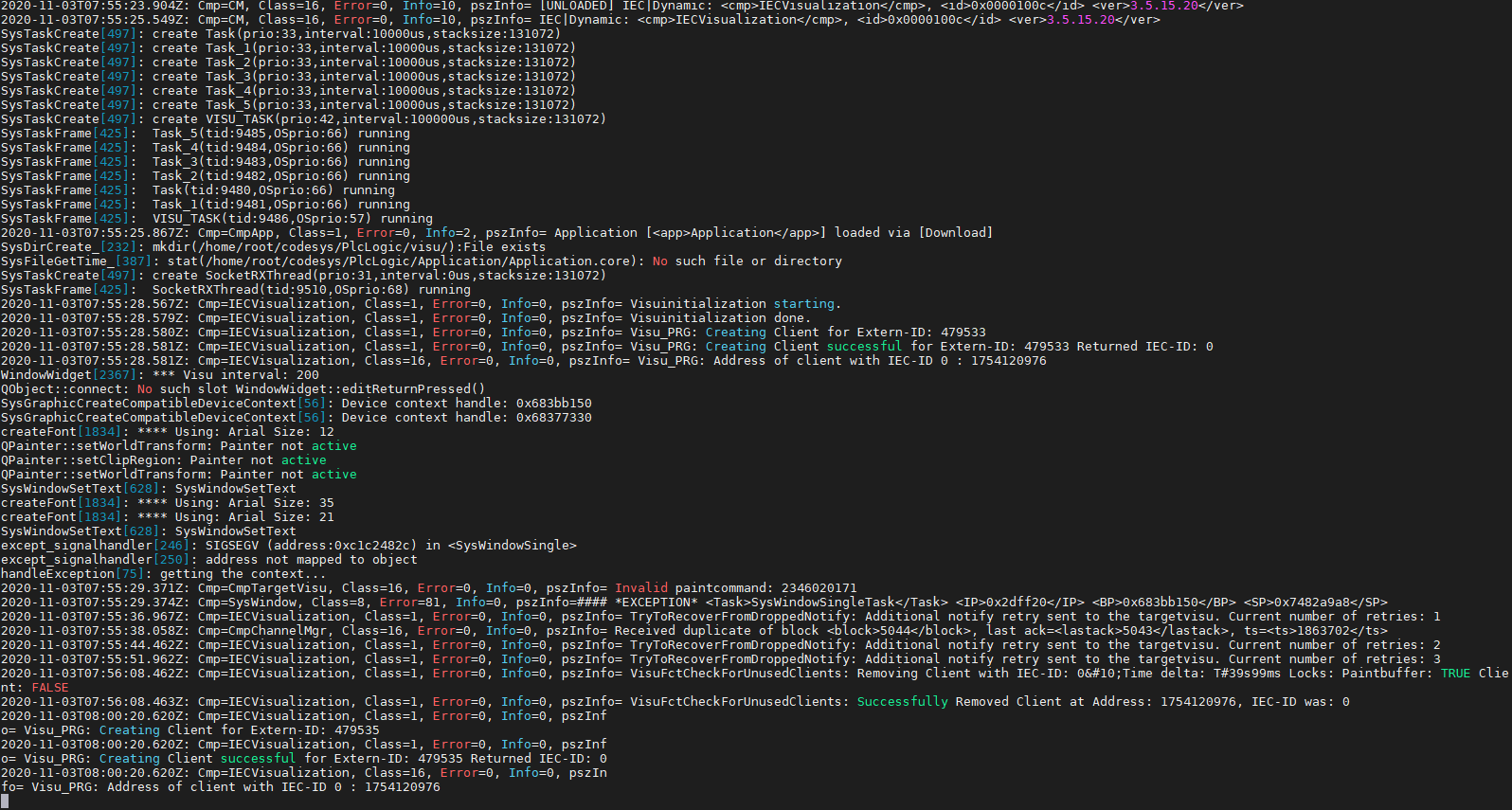 CODESYS Forge - CODESYS Forge / Talk / Runtime 🇬🇧: *EXCEPTION* SysWindowSingleTask